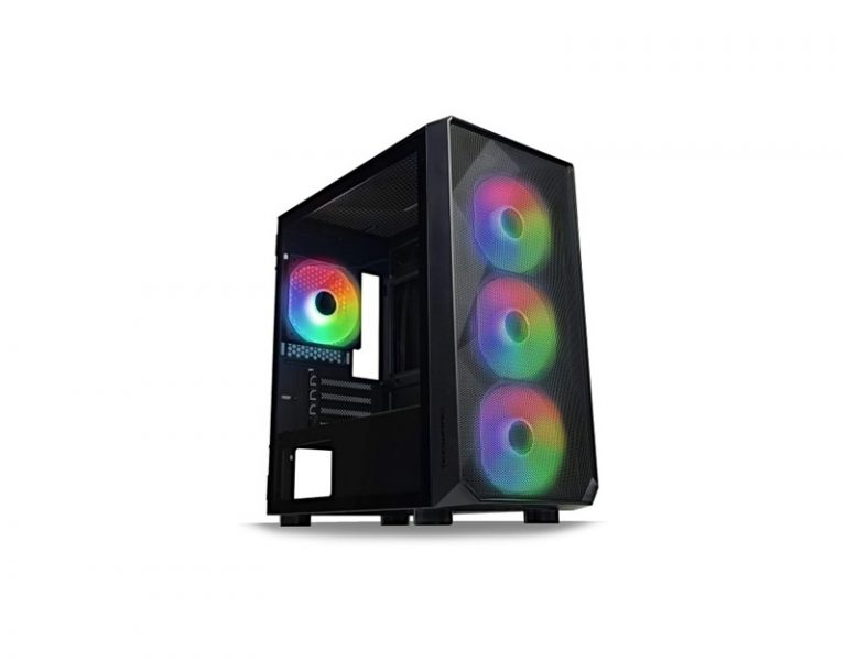 Tecware Forge M Omni Pc Case Mid Tower Matx Black Twca Forgem Bkom